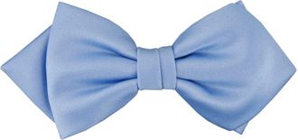 TigerTie vorgebundene Spitzfliege Schleife in pastellblau Einfarbig Uni + Geschenkbox