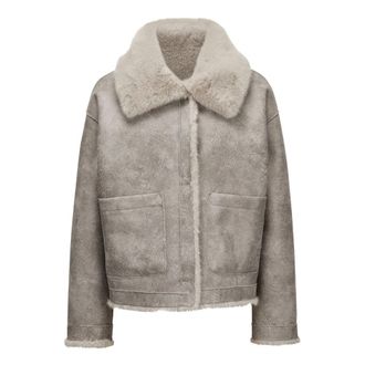 Milestone Wendbare Rexkaninchen-Kunstfelljacke - - Jackets - Damen - Grau - XL