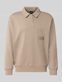 HUGO BOSS Relaxed Fit Sweatshirt aus Baumwoll-Mix Modell SW_Placket Polo