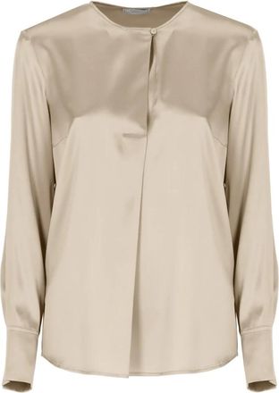 PESERICO Femme, Blouses et Chemises, Beige, Taille: 38 FR Chemisier en soie