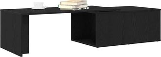 Generic Couchtisch, Umwandelbarer Couchtisch, Verstellbare Breite mit Verstecktem Staufach f&uuml;r den Einsatz Im Wohnzimmer oder Im B&uuml;ro (Schwarze Eiche)