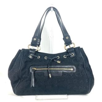 Bulgari Pre-owned Canvas schultertasche - - Pre-owned - Damen - Schwarzk - ONE SIZE