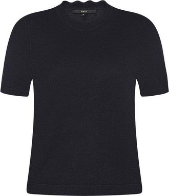 Zero Kurzarmshirt Damen mit Wellensaum (1-tlg) Material