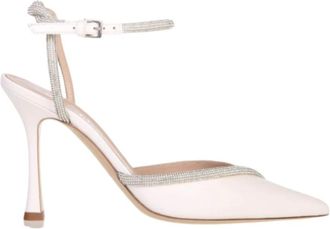 Ninalilou Femme, Chaussures, Blanc, Taille: 39 EU D&eacute;collet&eacute; avec talon Amy