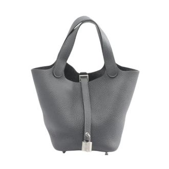 Herm&egrave;s Pre-owned Cuir sacs-main - Femme - Pre-owned - Gris - Taille: ONE Size