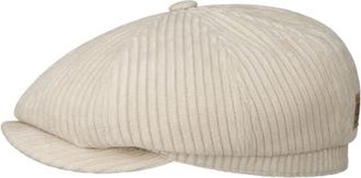 Stetson Casquette Hatteras Corduroy Jersey Homme - Made in The EU Type Gavroche avec Visiere, Doublure Hiver Automne-Hiver - XXL (62-63 cm) Beige Clair
