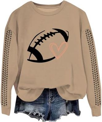 Generic Pull pour femme - Imprim&eacute; graphique britannique - Haut surdimensionn&eacute; - Col rond - Manches longues - Automne - Hiver - D&eacute;contract&eacute; - Confortable - Ten