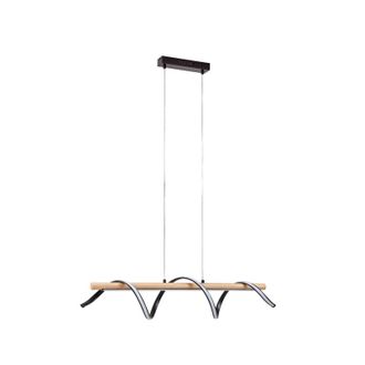 Lindby LED Spiraali (Landhaus, Vintage Rustikal) in Schwarz aus Aluminium (1 flammig) Wohnzimmerleuchte