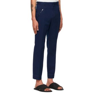 Maison Margiela Mens Blue Cotton Casual Pants