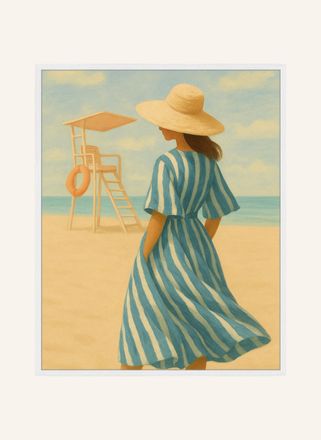 Any Image Any Image Wandbild Streifenwind Mit Rahmen weiss