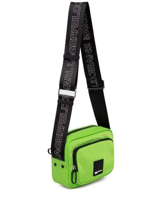 Karl Lagerfeld sac port&eacute; &eacute;paule &agrave; bride logo - Vert