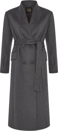 Cesare Gaspari Manteau crois&eacute; en laine m&eacute;lang&eacute;e - Femme - Manteaux - Gris - Taille: 44 FR