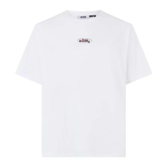 GCDS Spikey Dice Oversized T-Shirt - - Tops - Herren - Wei&szlig; - XS