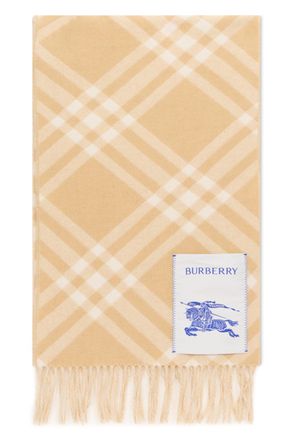 Burberry Checked Cashmere Scarf - Beige