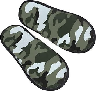 Generic Chaussons Femme Homme Camouflage Pantoufles En Peluche Peluche Chaud Chaussons Antid&eacute;rapant Chaussures Pour Voyager Int&eacute;rieur H&ocirc;tel M