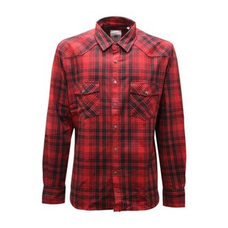PT01 Rotes kariertes Hemd made in Italy - - Shirts - Herren - Rot - M