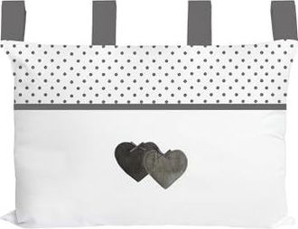 Soleil d'Ocre Liebe Kopf von zündete, Baumwolle, Grau, 40 x 40 cm