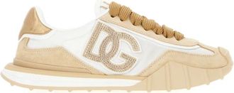 Dolce & Gabbana Femme, Chaussures, Blanc, Taille: 37 EU DG Athletic Fabric Baskets