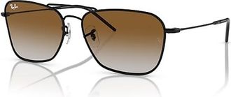 Ray-Ban Caravan Reverse Sonnenbrillen Schwarz Fassung Braun Glas 58-15