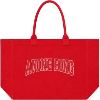 Anine Bing Femme, Sacs, Rouge, Taille: ONE Size Leo Canvas Tote