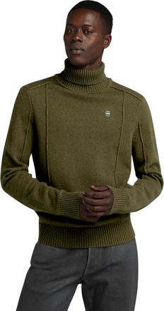 G-Star G-Star RAW Herren Structure Turtle Knitted Pullover, Grün (Dark Olive D23937-D447-C744), XL