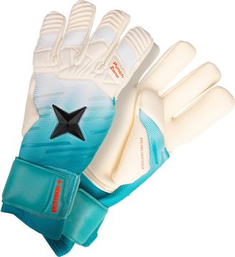 DERBYSTAR Pro Grip Aqua Torwarthandschuhe Weiss/Türkis/Schwarz 8.5