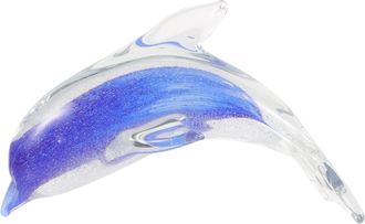 Garneck Kristall Glas Delphin Figur Statue Dekoration Geblasen Blaue Delphin Meer Tier Skulptur Statue Dekoration