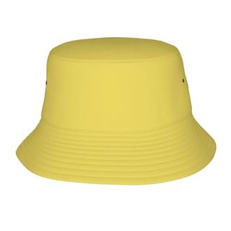 Generic Chapeau De Seau Unisexe Image Jaune Vif Chapeau De Plage Pliable Mode Bonnet Soleil, pour Chasse, Le Camping, Sports, 56-58cm
