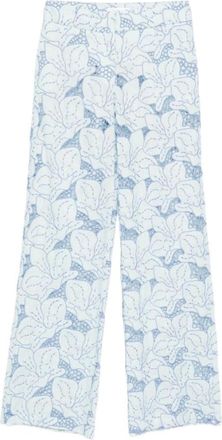 Genny Femme, Pantalons, Bleu, Taille: 40 FR Wide Pantalons