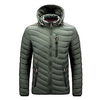 Generic Doudoune L&eacute;g&egrave;re Homme, Doudoune Homme Hiver Veste Manches Longues Couleur Unie Doudounes De Randonn&eacute;e Homme Anorak Homme Legere Doudoune &Agrave; Capuche Par