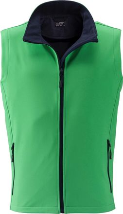 James & Nicholson Herren Mens Promo Softshell Vest Outdoor Weste, Grün (Green/Navy), XXX-Large