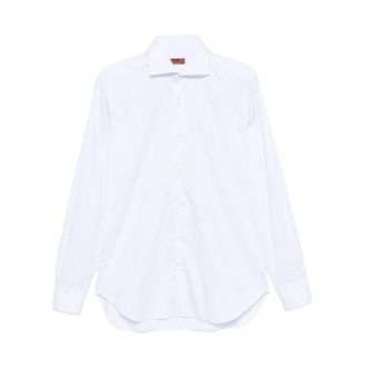Barba Gestreiftes Hemd - - Shirts - Herren - Wei&szlig; - 2XL