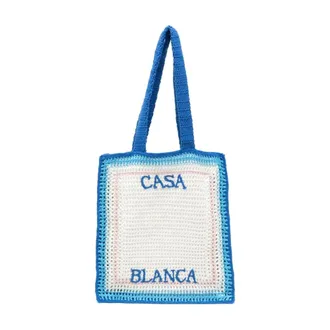 Casablanca unisex, Sacs, Blanc, Taille: ONE Size Sac Cabas Crochet Ray&eacute;