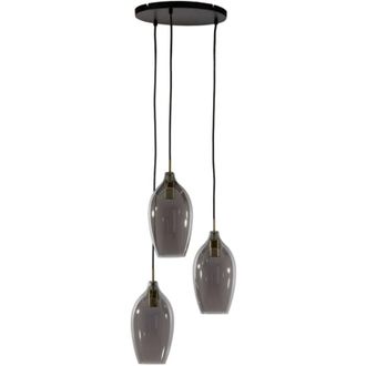 Light & Living Light&living - suspension - Lukaro - noir - verre - grande