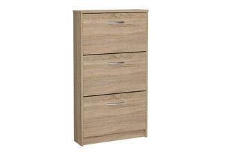 FMD M&ouml;bel 411-003 Step 3 Schuhschrank, eiche, ma&szlig;e 58.5 x 104.5 x 17 cm (BHT)