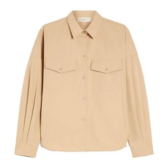 Max Mara Beige Baumwoll-Popeline-Hemd - - Blouses & Shirts - Damen - Beige - S