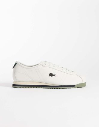 Lacoste sneaker basse Club en &eacute;cru et kaki-Multi