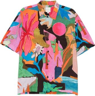 Paul Smith Homme, Chemises, Multicolore, Taille: XL Chemise Imprim&eacute;e &agrave; Manches Courtes