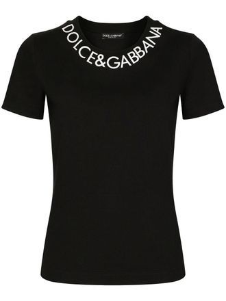 Dolce & Gabbana t-shirt à broderies - Noir