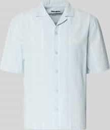 Review Regular Fit Freizeithemd aus Baumwoll-Leinen-Mix mit Reverskragen