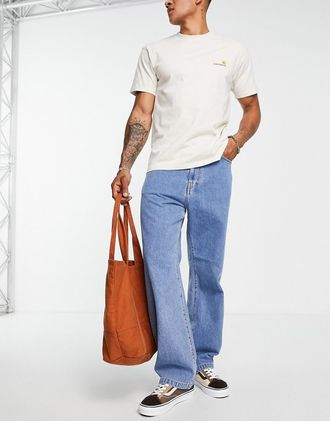 Carhartt Work in Progress Landon - Jean fusel&eacute; ample - Bleu d&eacute;lav&eacute;