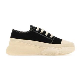 Stella McCartney Schwarze Loop Leinwand Sneakers - - Shoes - Damen - Schwarzk - 36 EU