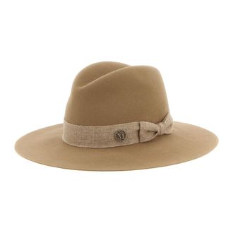 Maison Michel Femme, Accessoires, Beige, Taille: M Zango Fedora Hat