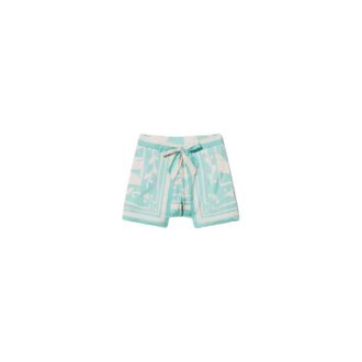 Twinset Femme, Maillots de bain, Vert, Taille: 40 FR Short Imprim&eacute; en Mousseline
