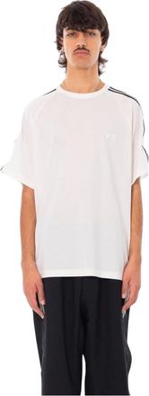 Yohji Yamamoto Homme, Tops, Blanc, Taille: L Wire 3-Stripes Loose Tee