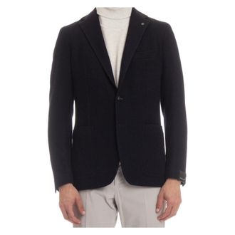 Tagliatore Einreihiges Sakko - - Jackets - Herren - Blau - S
