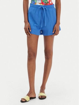 Seafolly Stoffshorts Crinkle 55429-SH Blau Regular Fit