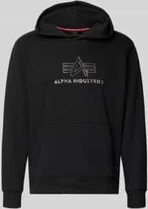 Alpha Industries Regular Fit Hoodie aus reiner Baumwolle mit Label-Detail