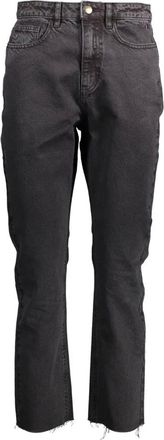 Desigual Femme, Jeans, Noir, Taille: 38 FR Jean Droit Court