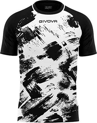 Givova T- Shirt Art Interlock, Blanc/Noir, 3XL Mixte